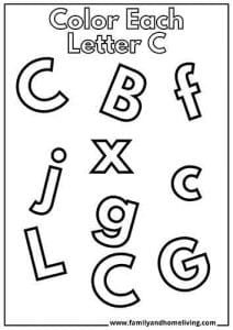 Fun & Free Letter C Coloring Pages For Kids (PDF)