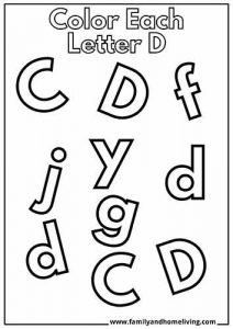 15 Fun Letter D Coloring Pages For Kids (Free PDFs)