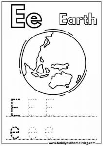 12 Letter E Coloring Pages & Worksheet Printables For Kids