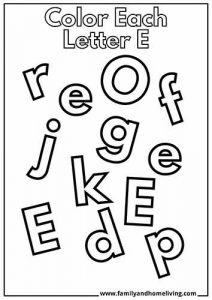 12 Letter E Coloring Pages & Worksheet Printables For Kids