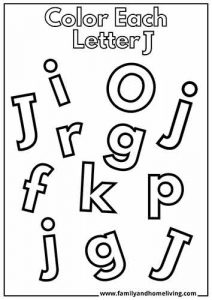 12 Letter J Coloring Pages & Worksheets (Free Printables)