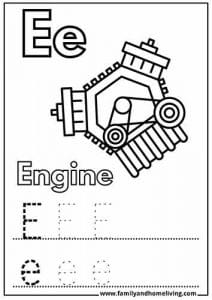12 Letter E Coloring Pages & Worksheet Printables For Kids