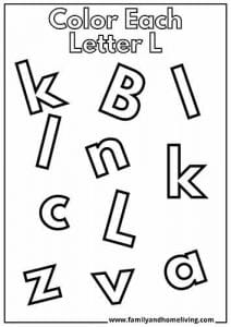 12 Letter L Coloring Worksheets For Preschoolers (FREE)