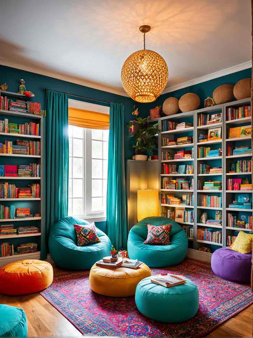 11 Colorful Home Library Ideas For Kids To Inspire You!