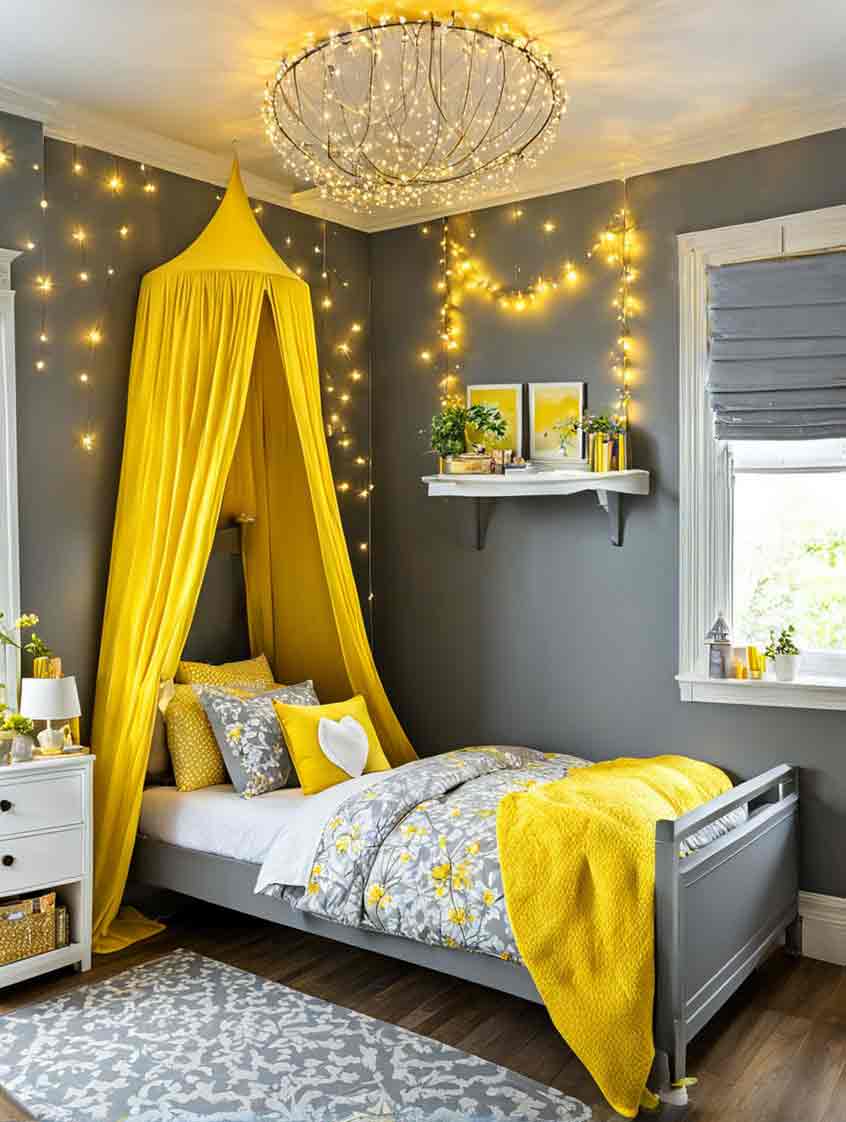 21+ Yellow Girls Bedroom Ideas (with Color Schemes Inspo)
